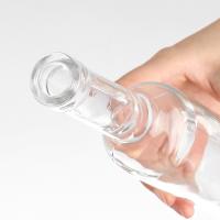 China Aluminum Plastic PP Collar 750ml Frosted Vodka Glass Bottle With Cork Cap High Demand for sale