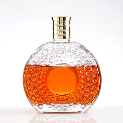 China Aluminum Plastic PP Collar Material Half Round 750m Vodka Glass Bottle for Benefit for sale