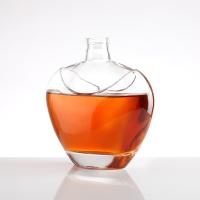 China Clear Empty 500ml Custom Glass Bottle for Gin Wine Rum Vodka Whiskey Spirit Liquor for sale