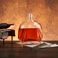 China Super Flint Glass Round Empty Bottle for Wine Whisky Vodka Tequila 500ml 750ml 1000ml for sale