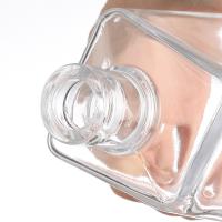 China Super Flint Glass 750ml Square Shape Bottom Vodka Glass Bottles for Home Bar Design for sale