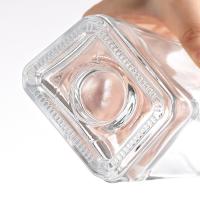 China Super Flint Glass 750ml Square Shape Bottom Vodka Glass Bottles for Home Bar Design for sale