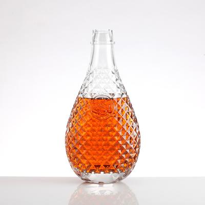 China Fancy Shape Empty Spirit Liquor Alcohol Glass Bottles Suitable for Beverage Industry for sale