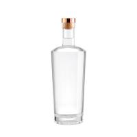 China 500ml 700ml 750ml White Frosted Vodka Glass Bottle for Pubs Made of Super Flint Glass for sale