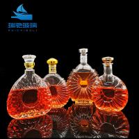 China Customize Sealing Type Classic Shape Screen Printing Glass Liquor Bottles for Bar for sale