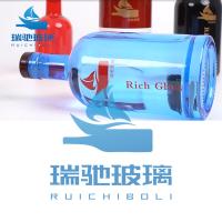 China 500ml 700ml 750ml 1000ml Super Flint Inflatable Glass Bottle for Gin Wine Whiskey Vodka for sale