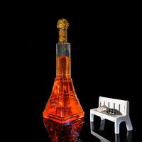 China Customize 500ml 700ml Eiffel Tower Shape Liquor Wine Glass Bottle with Custom Sealing for sale