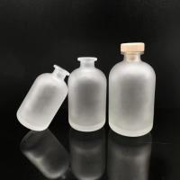 China 500ml Frosted Clear Empty Alcohol Liquor Glass Bottle with Aluminum Plastic PP Collar for sale