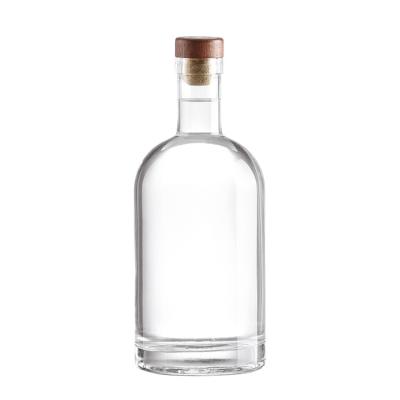 China Customizable Sealing Type 500ml Round Glass Wine Bottle for Liquor Packaging for sale
