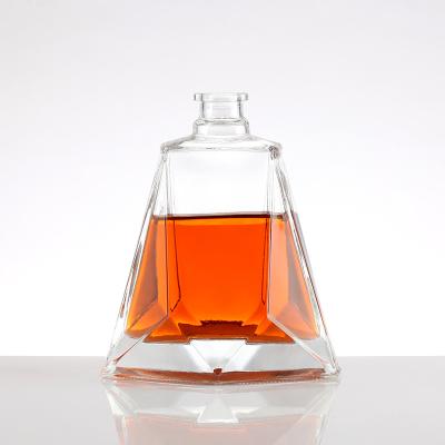 China Industrial Beverage Customized Hot Vodka Brandy Frosted Wine Glass Bottles Custom Make for sale