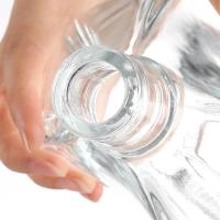 China Custom Make 700ml Clear Empty Brandy Glass Bottles with Aluminum Plastic PP Collar for sale