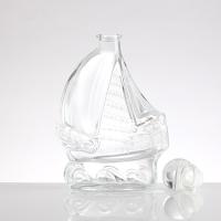 China 500ml 750ml Shaped Liquor Bottle with Cork Made of Super Flint Glass Material for sale