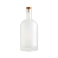 China Empty Rum Whisky Vodka Spirit Glass Liquor Bottle with Cork 700ml 750ml Capacity for sale