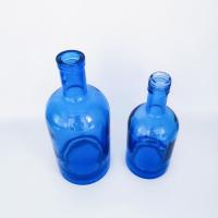 China 300ml 500ml 750ml Blue Glass Liquor Bottles for Bar Super Flint Glass Material Choice for sale
