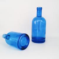 China 300ml 500ml 750ml Blue Glass Liquor Bottles for Bar Super Flint Glass Material Choice for sale