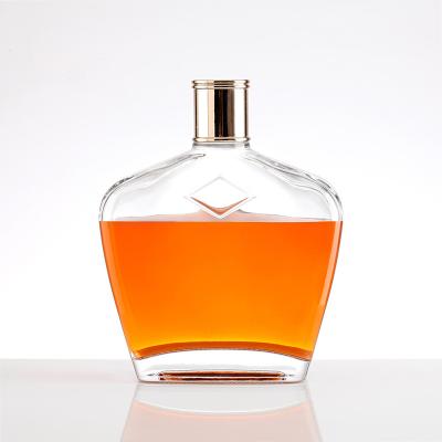 China Customizable Sealing Type 500ml Brandy Liquor Glass Bottle Made of Glass Body Material for sale