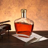 China Customizable Sealing Type 500ml Brandy Liquor Glass Bottle Made of Glass Body Material for sale
