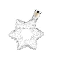 China Base Material Super Flint Glass Unique Star Design Glass Bottle for Luxury Whisky Vodka for sale