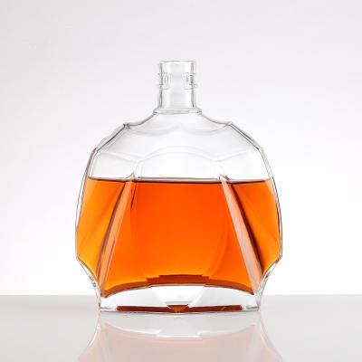 China Aluminum Plastic PP Collar Super Flint Glass 750ml Bottles for Whisky Vodka Brandy for sale