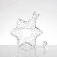 China Aluminum Collar and Super Flint Glass Body Whisky Vodka Glass Bottle in Unique Shape for sale