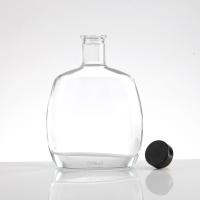 China Surface Handling Hot Stamping 700ml Wine Clear Glass Liquor Bottle for Small 750ml Bottles for sale