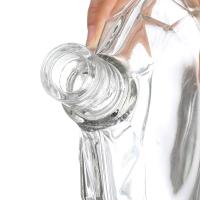 China 750ml Empty Glass Wine Bottle with Cork Plastic Luxury Liquor Bottles Customized for sale
