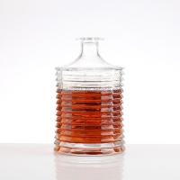 China Super Flint Glass 500ml 700ml Brandy Whiskey Shaped Bottle for Drinks Manufacturing for sale