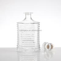 China Super Flint Glass 500ml 700ml Brandy Whiskey Shaped Bottle for Drinks Manufacturing for sale