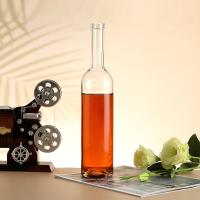 China Customized Transparent Glass Gin Bottle 500ml 750ml Frosted Spirit Liquor Vodka for sale