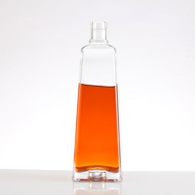China Hot Stamping 500ml 750ml Custom Glass Bottle for Luxury Whiskey Vodka Spirits Liquor for sale