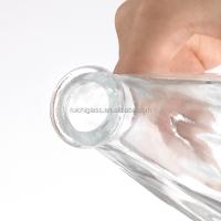 China Super Flint Glass Unique Shape 500ml 750ml Liquor Beverage Bottle with Logo and Cap for sale