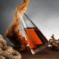 China Super Flint Glass Unique Shape 500ml 750ml Liquor Beverage Bottle with Logo and Cap for sale