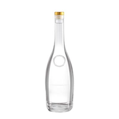 China Empty Liquor Glass Bottle with Cork Collar Material Aluminum Plastic PP 375ml 700ml 750ml for sale