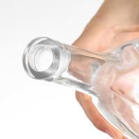 China Empty Liquor Glass Bottle with Cork Collar Material Aluminum Plastic PP 375ml 700ml 750ml for sale