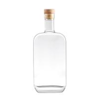 China 375ml Empty Rectangle Water Whisky Glass Bottle Vodka for Accepting Customized Orders for sale