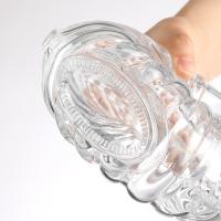 China Hot Stamping Industrial Beverage Glass Bottle with Glass Stopper Cap for sale