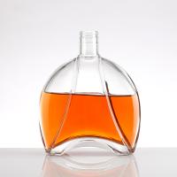 China Customized Custom Make 200ml Transparent Glass Whisky Bottle for Vodka Perfume for sale