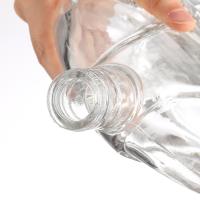 China Customized Custom Make 200ml Transparent Glass Whisky Bottle for Vodka Perfume for sale