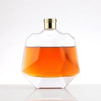 China Customizable Sealing Type 100ml Beveled Glass Whisky Bottle with Hot Stamping Surface Handling for sale