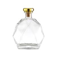 China 250ml 500ml Glass Vodka Spirit Liquor Whisky Bottle with Timeless and Elegant Design for sale