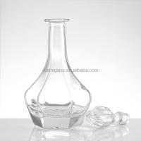 China 500ml 750ml Luxury Shaped Bottle with Cap Made of Super Flint Glass Material for sale