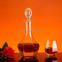 China 500ml 750ml Luxury Shaped Bottle with Cap Made of Super Flint Glass Material for sale