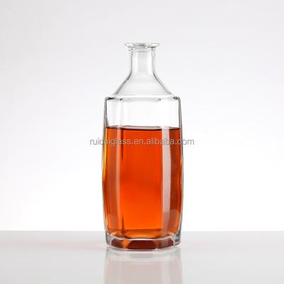 China 350ml 500ml Shaped Bottle for Whiskey Gin Liquor Hot Stamping Surface Coated Treatment for sale