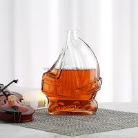 China 350ml 500ml 750ml Sailboat Shaped Glass Bottle with Cap Hot Stamped Smooth Surface for sale