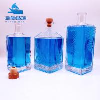 China Transparent Extra Flint Whisky Bottle 700ml 750ml 1L Standard Transparent Glass Bottle for sale