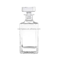 China 500ml 750ml Frosted Wine Glass Vodka Bottle with Cap Collar Material Aluminum Plastic PP for sale