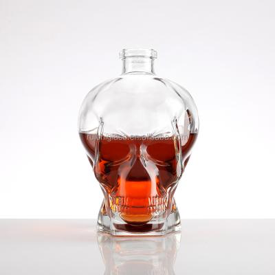 China Shandong Yuncheng Whisky Gin Brandy Glass Bottle with Distinctive Shape and Design for sale