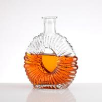 China Hot Stamping Luxury Glass Whisky Bottle with Aluminum Plastic PP Collar Material for sale