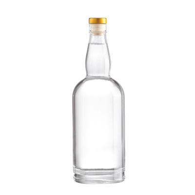 China 700ml 750ml 1000ml Standard Transparent Extra Flint Beverage Liquor Gin Vodka Bottle for sale