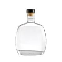 China Most Popular Style 750ml Glass Whisky Bottle Hot Stamping and Aluminum Plastic PP Collar for sale